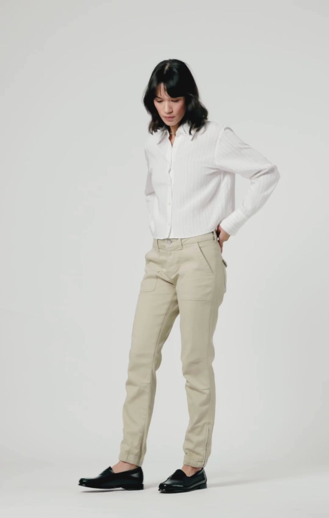 Mavi Women's Ivy Slim Cargo In Tidal Foam Flex Blue – Mavi Canada