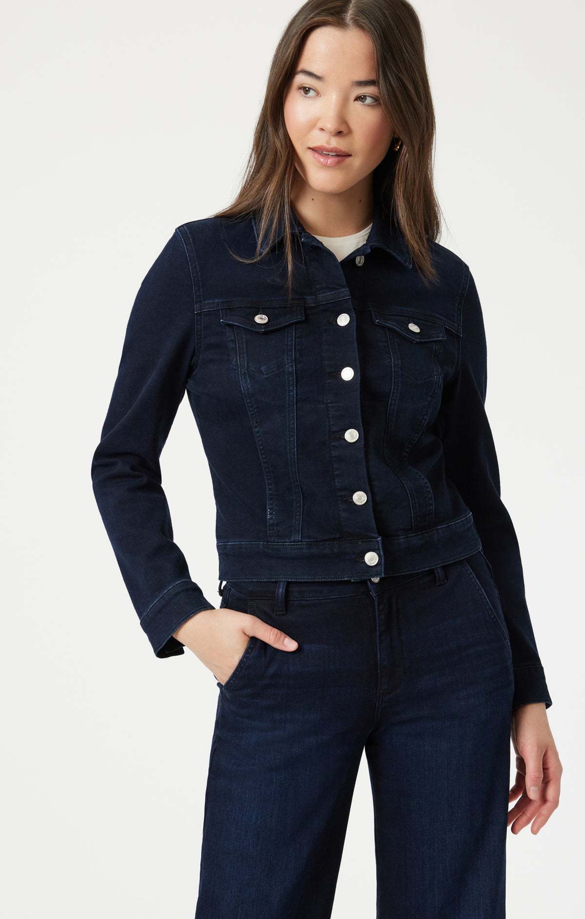 Mavi Women's Samantha Jacket In Midnight Feather Blue – Mavi Canada